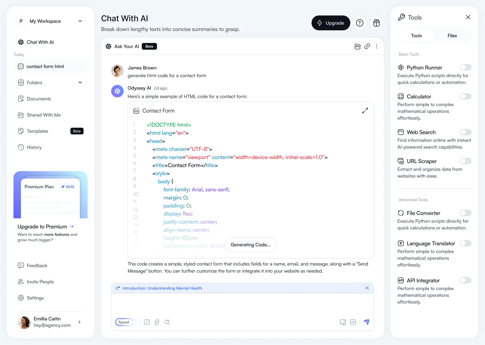 AI Writer – Piku WordPress Theme
